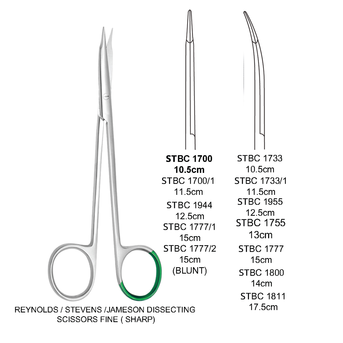REYNOLDS / STEVENS / JAMESON / DISSECTING SCISSOR FINE – GamiSurgical